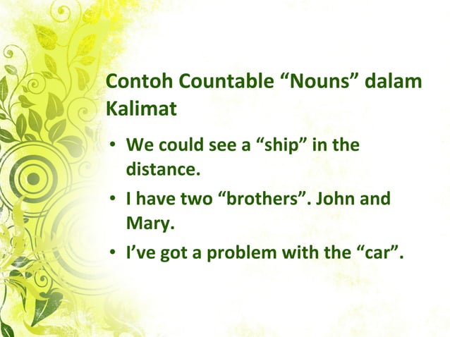 Countable and Uncountable Noun Slide | PPT