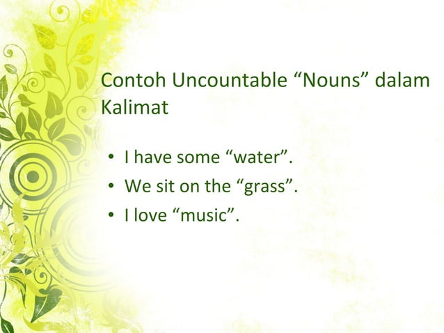 Countable and Uncountable Noun Slide | PPT