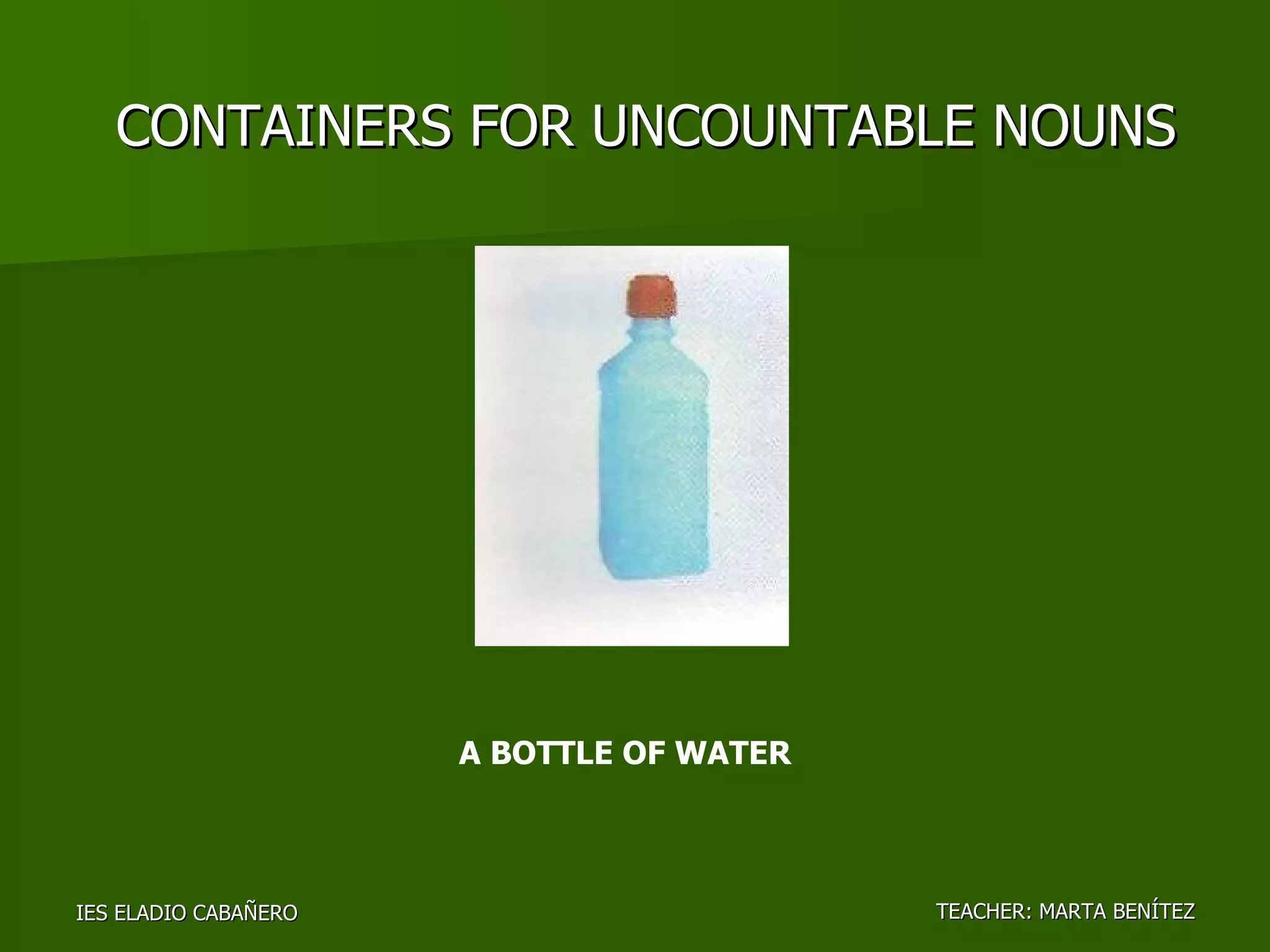 Countable and uncountable nouns | PPT
