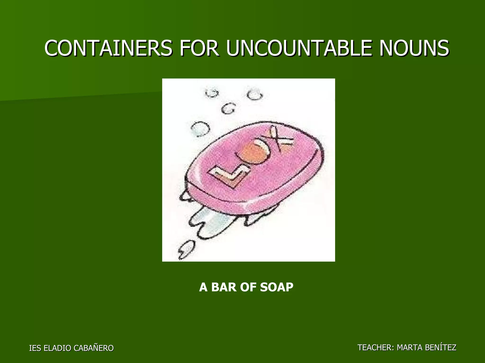 Countable and uncountable nouns | PPT