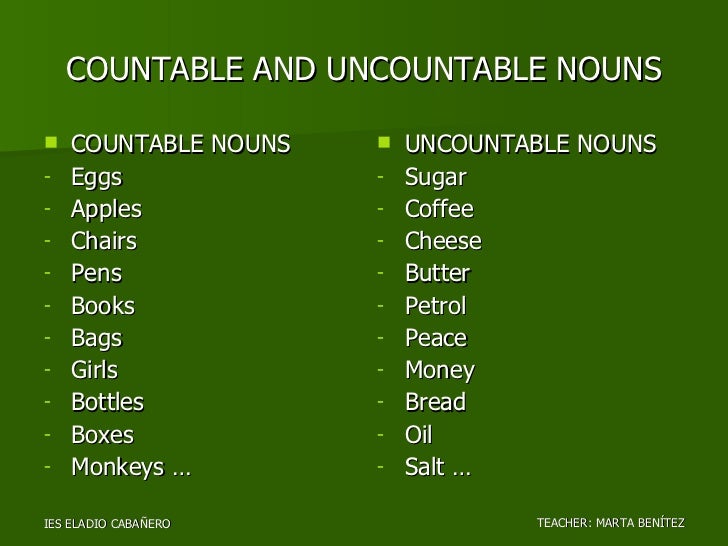Countable And Uncountable Nouns Definition And Examples English