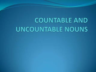 Countable and uncountable nouns | PPT