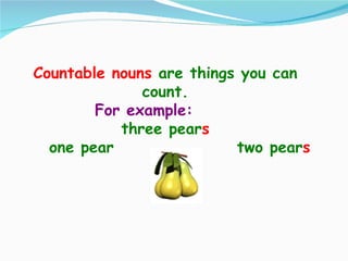 Countable and uncountable nouns | PPT