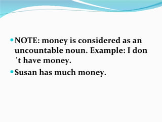 Countable and uncountable nouns | PPT