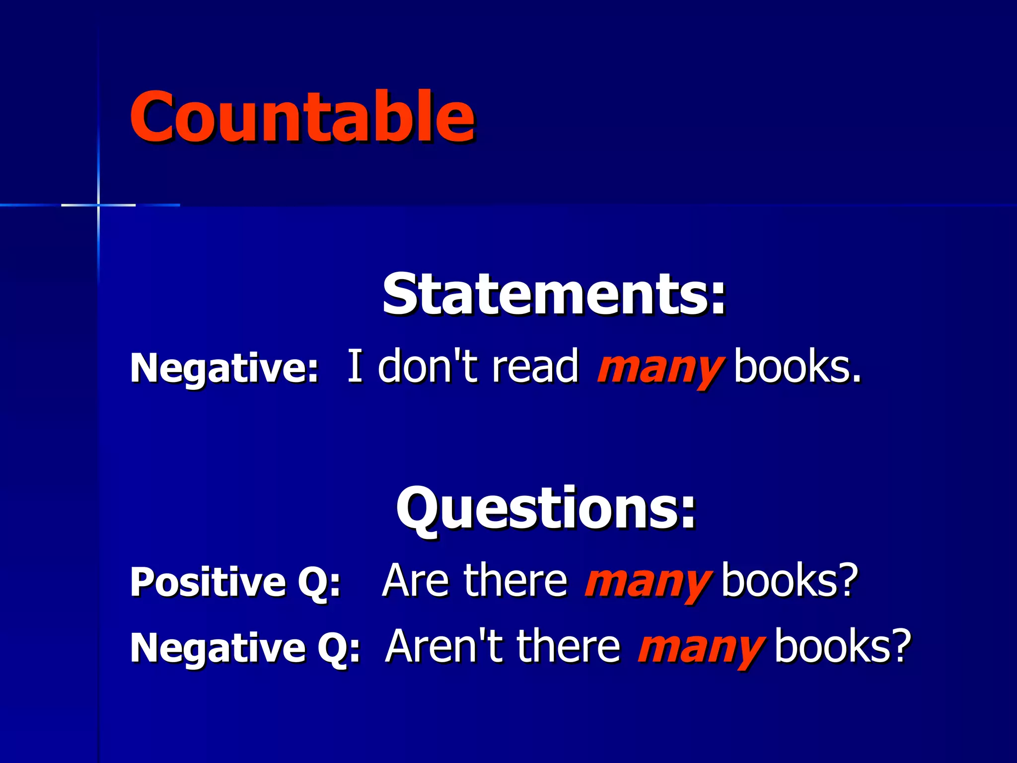 Countable and uncountable nouns | PPT
