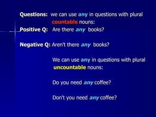 Countable and uncountable nouns | PPT