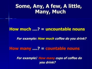 Countable and uncountable nouns | PPT