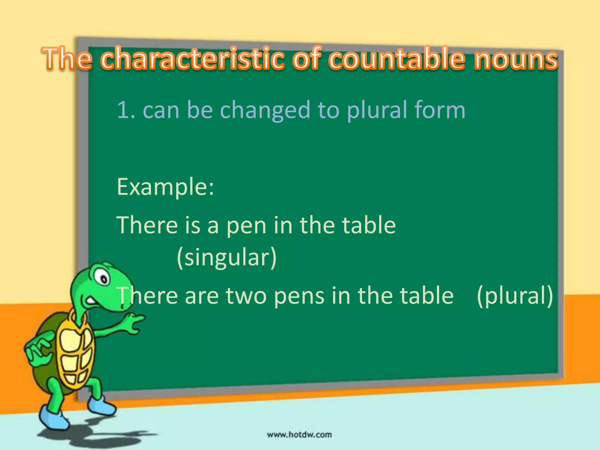 Countable and uncountable nouns | PPTX