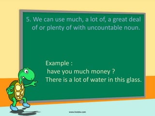 Countable and uncountable nouns | PPTX