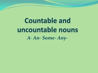 Countable and uncountable nouns | PPT