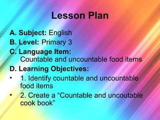 Countable and uncountable nouns | PPT