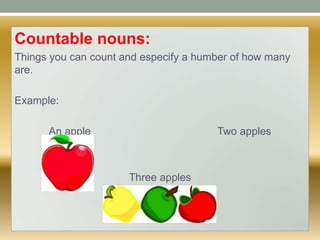 Countable and uncountable nouns | PPTX