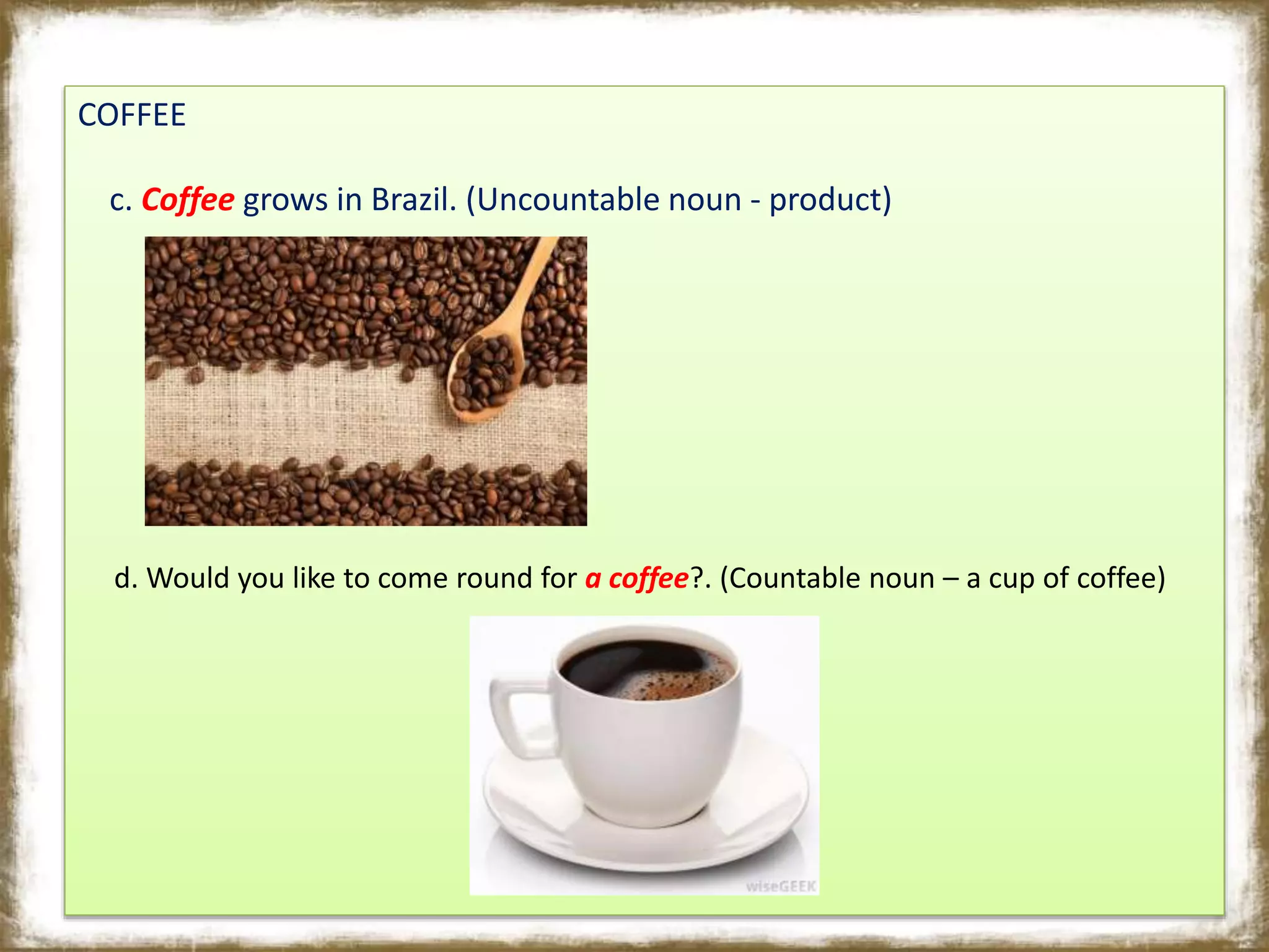 Countable and uncountable nouns | PPTX