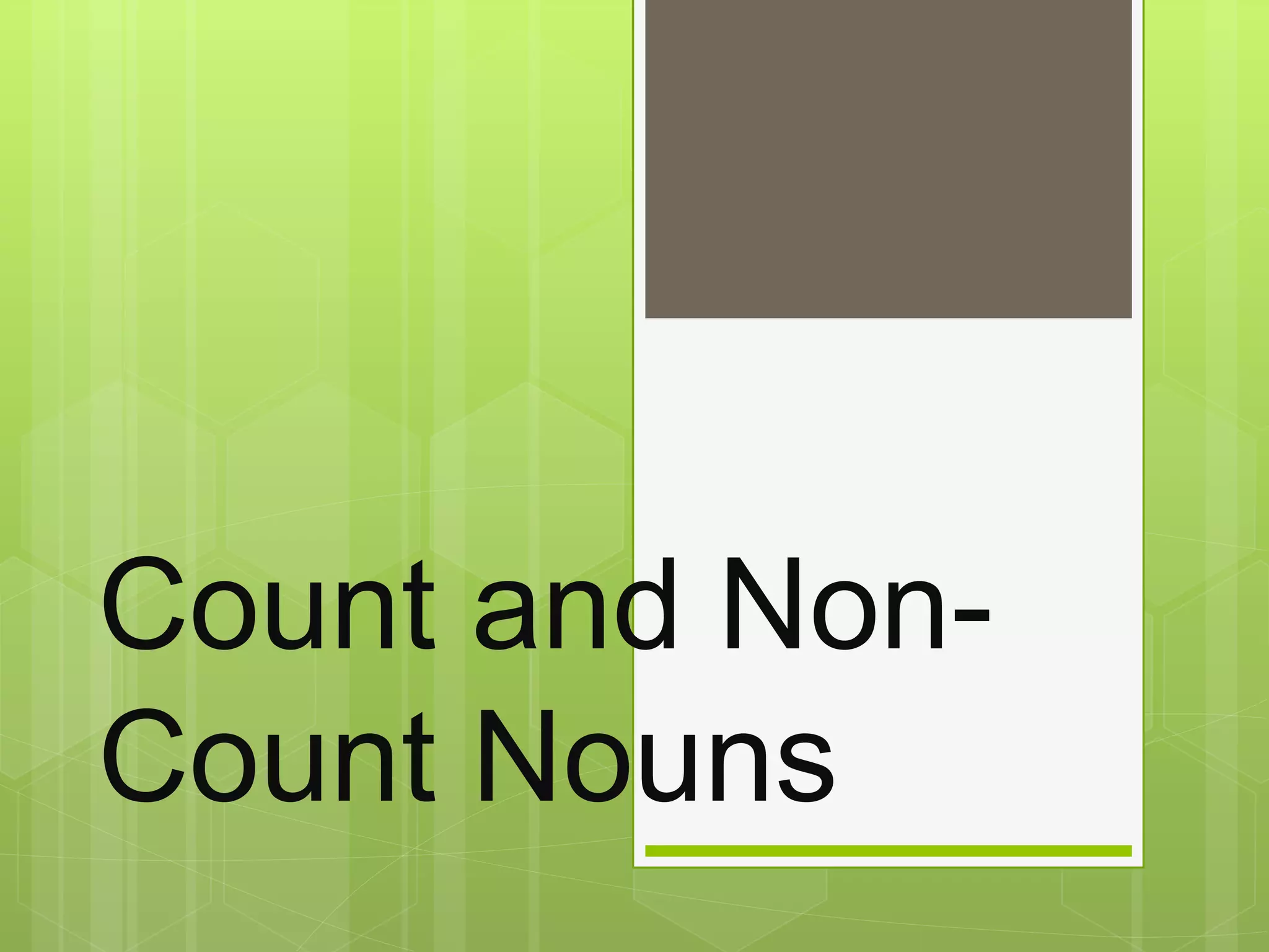 Countable and uncountable nouns, project, group 2 | PPTX