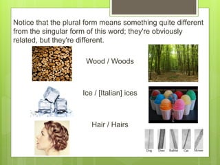 Countable and uncountable nouns, project, group 2 | PPTX