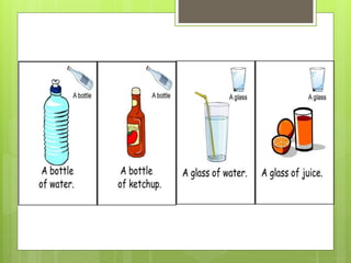 Countable and uncountable nouns, project, group 2 | PPTX