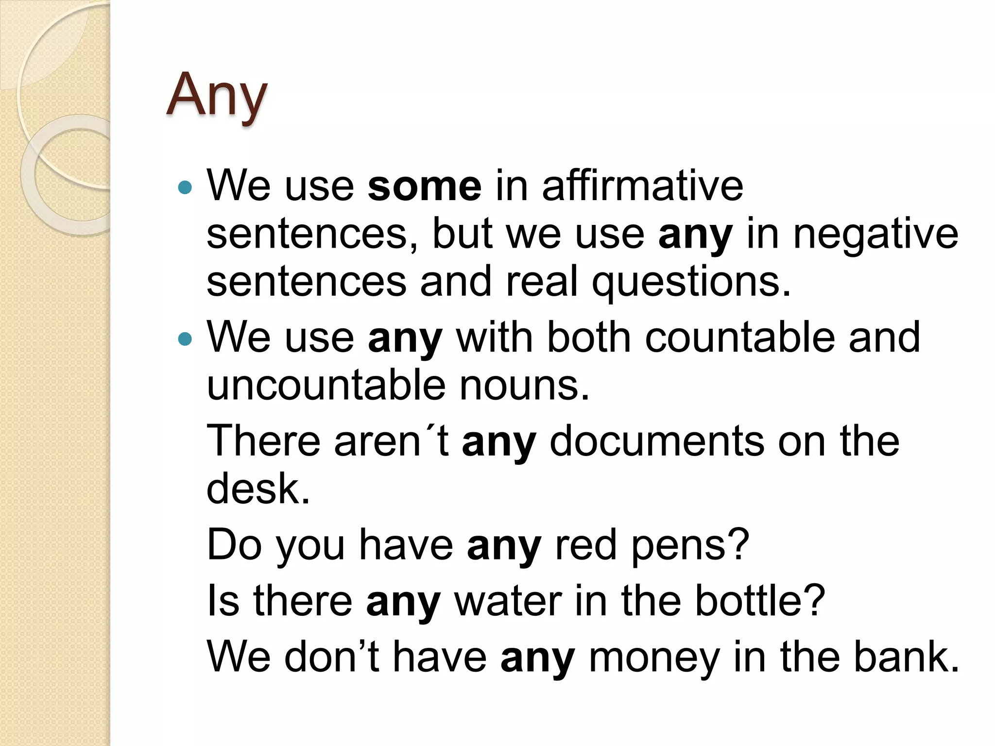 Countable and uncountable nouns | PPTX
