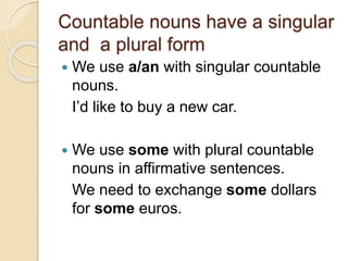 Countable and uncountable nouns | PPT