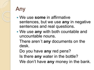 Countable and uncountable nouns | PPTX