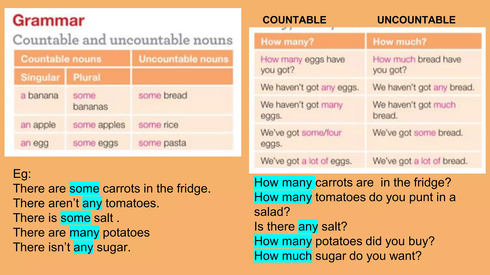 Countable and uncountable nouns | PDF