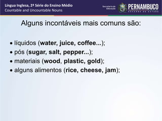 COUNTABLE AND UNCOUNTABLE NOUNS.ppt | Food & Drink