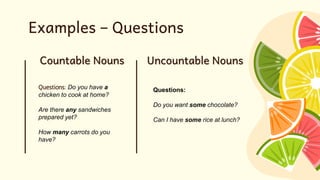 Countable and Uncountable Nouns - English I.pptx
