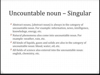 Countable and uncountable nouns 2 | PPT