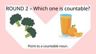 Countable and Uncountable Nouns Quiz Presentation in Colorful Cartoony ...