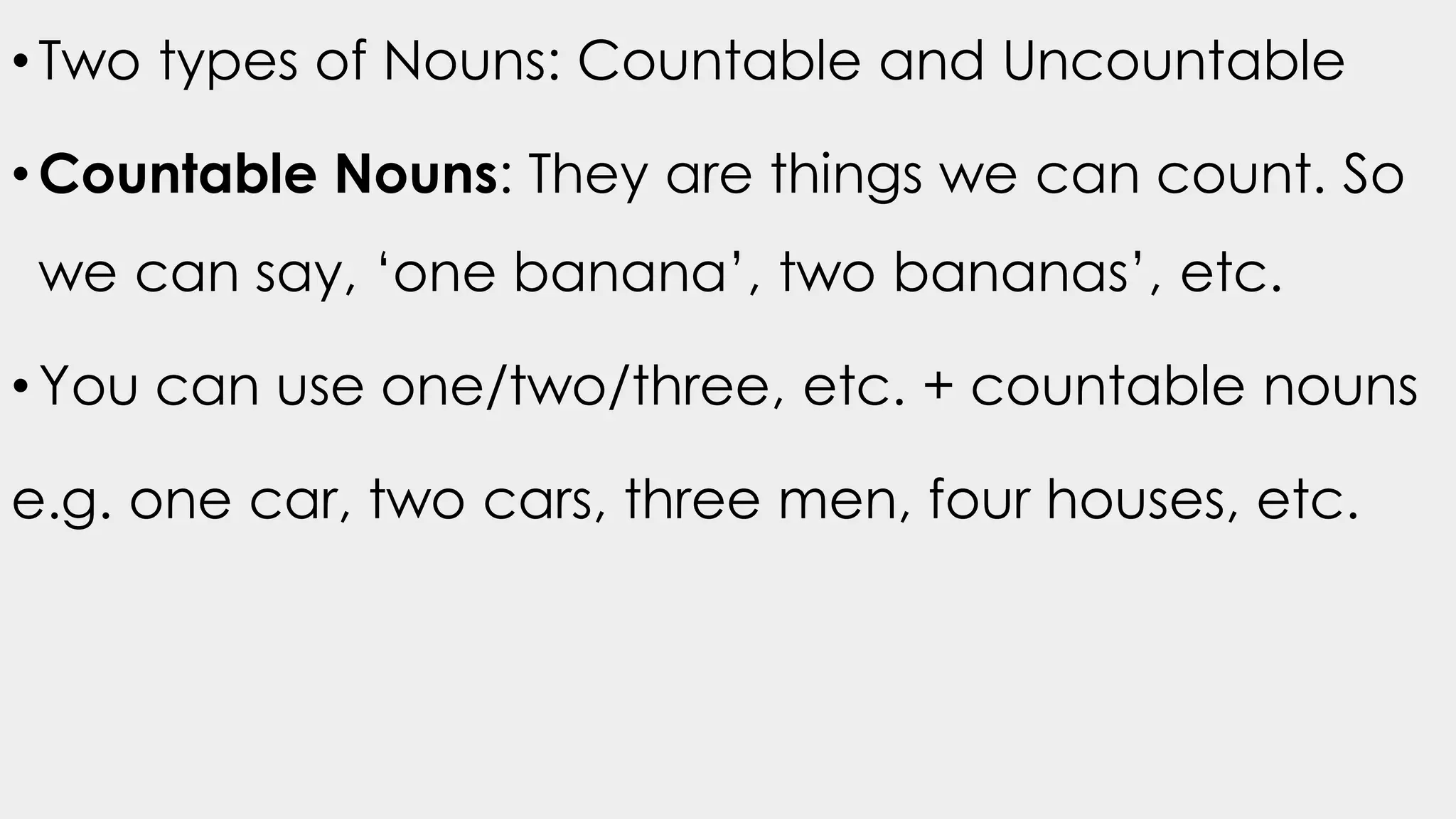 Countable nouns | PPT