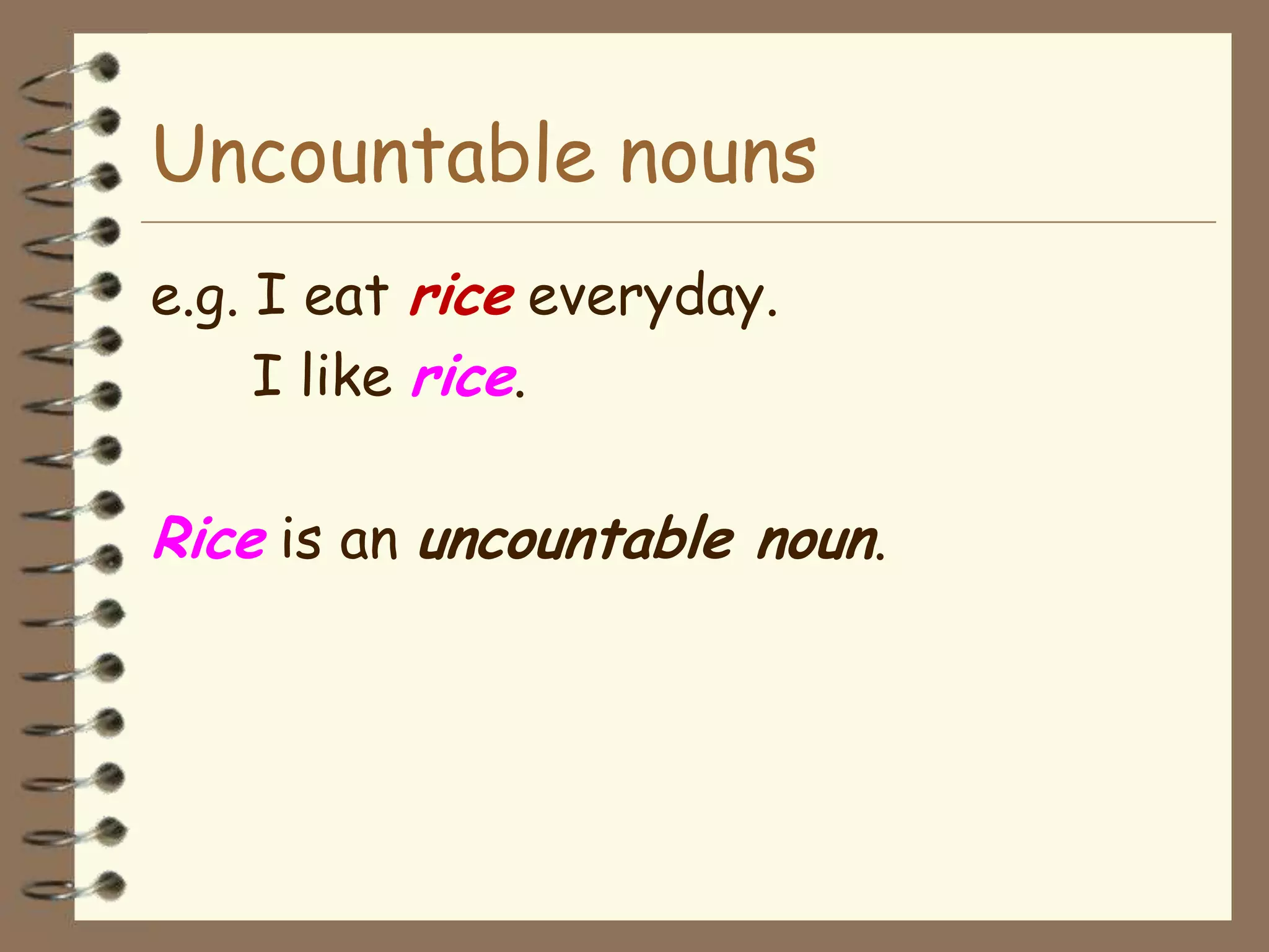 Countable n uncountable nouns | PPTX | Gardening | Home & Garden