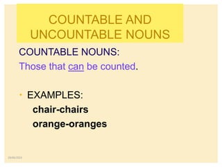 Countables - Uncountables some any much many.pptx