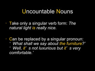 Countable and Uncountable Nouns | PPT