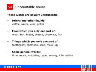 Countables and uncountables | PPT