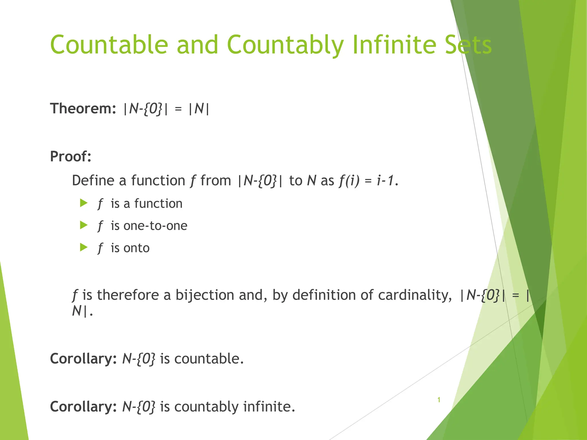 Countable Sets presentation basics workk | PPT