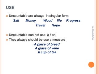 Countable & uncountable | PPTX | Food & Drink