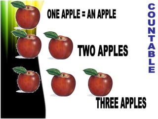 Countable uncountable noums | PPT