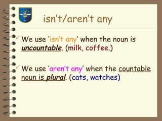 Countable & Uncountable Nouns Gramatica elemental.ppt