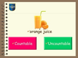 Countable & Uncountable nouns Uso Gramatical.ppt
