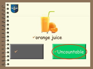 Countable & Uncountable nouns Uso Gramatical.ppt