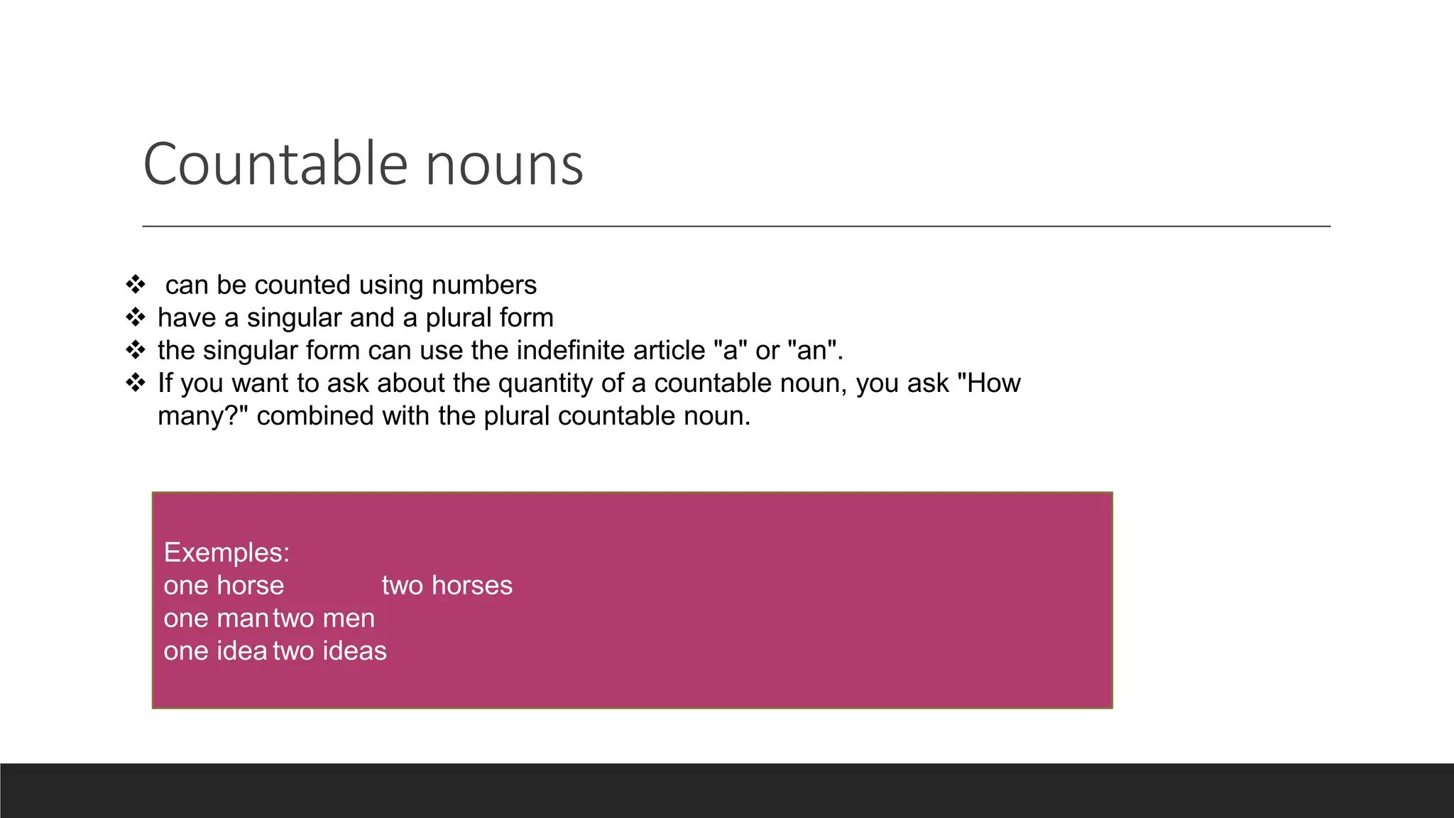 Countable_Uncountable_ articles for secondary school students ppt | PPT