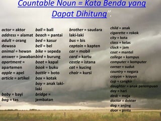 Countable & uncountable noun | PPTX