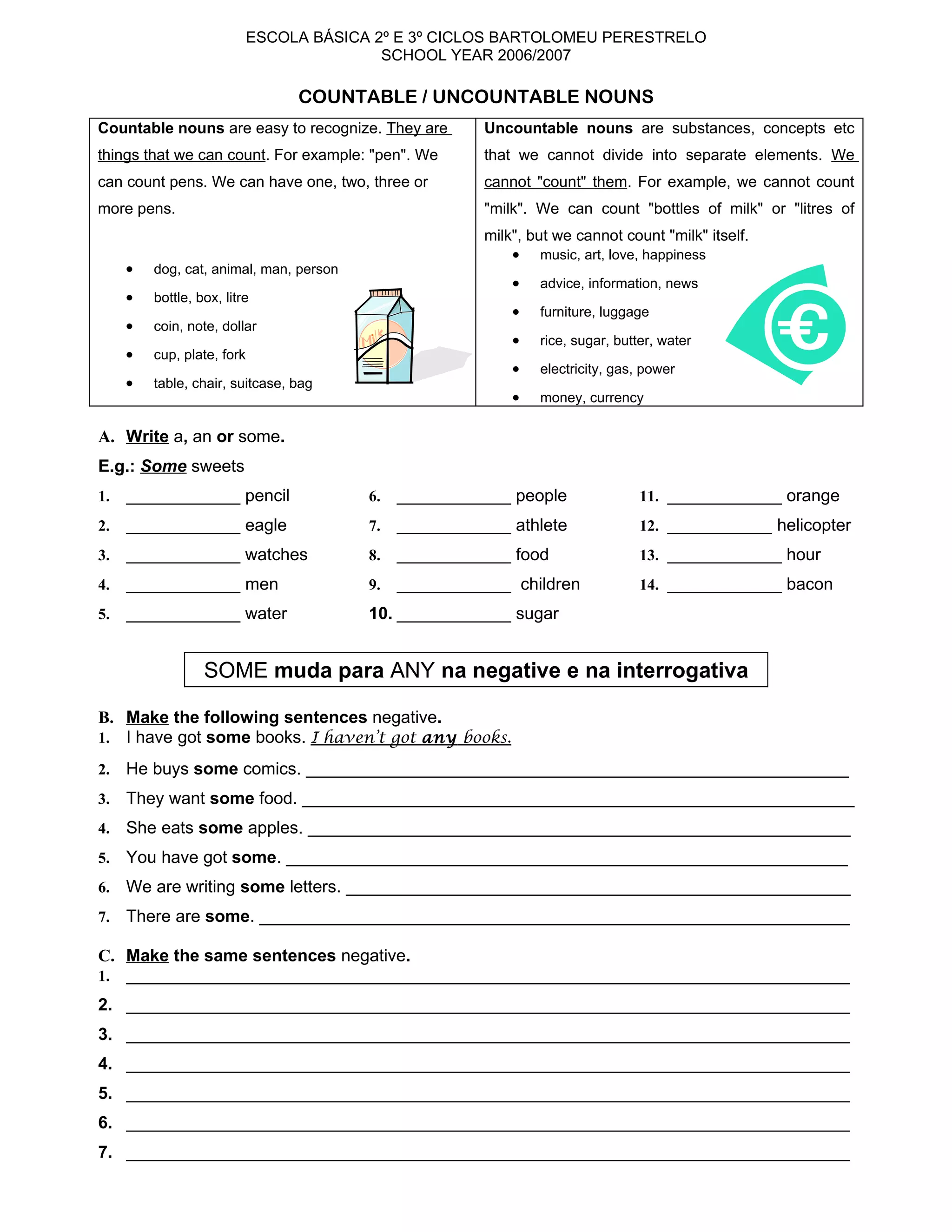 Countable uncountable nouns | DOC