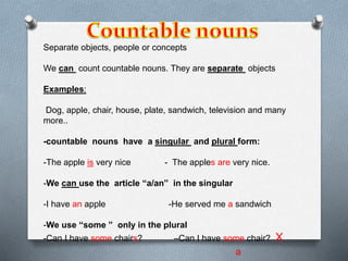 Countable uncountable nouns | PPT