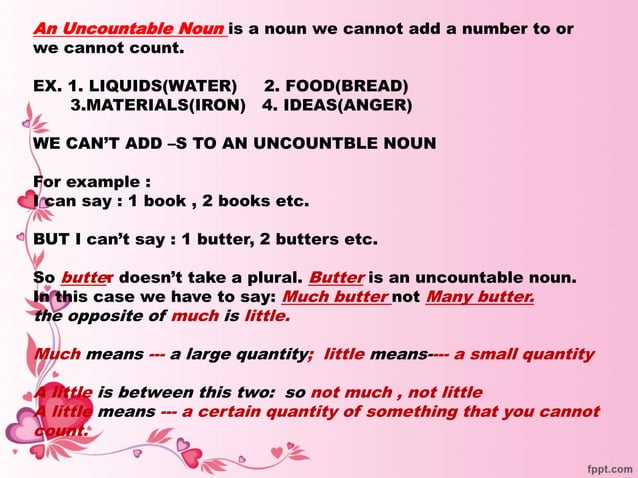Countable & uncountable nouns | PPT