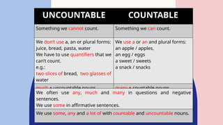 YEAR FIVE SJKC countable & uncountable nouns | PPT