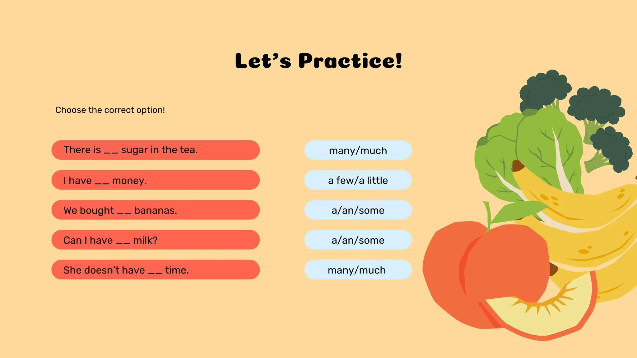 Countable & Uncountable Nouns Presentation in Colorful Illustrative ...