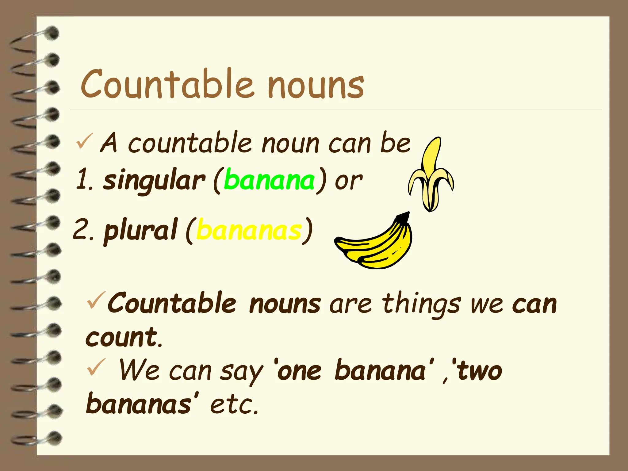 ENGLISH ESL COUNTABLE VS UNCOUNTABLE NOUNS | PPT