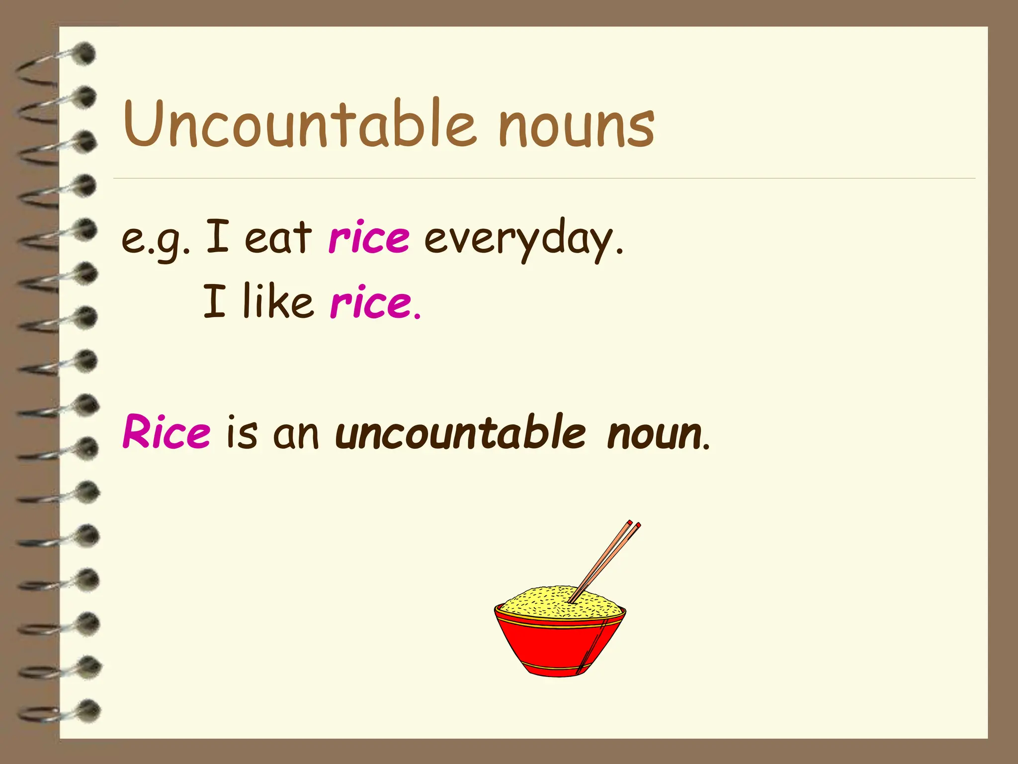 ENGLISH ESL COUNTABLE VS UNCOUNTABLE NOUNS | PPT