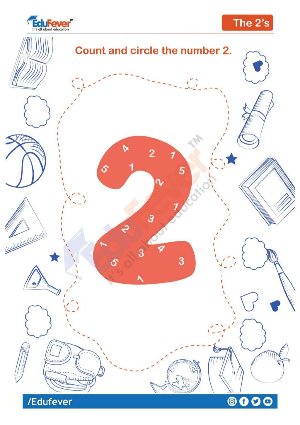 Count and Circle the Number - UKG Mathhs Worksheet Count and Circle the Number - UKG Mathhs Worksheet