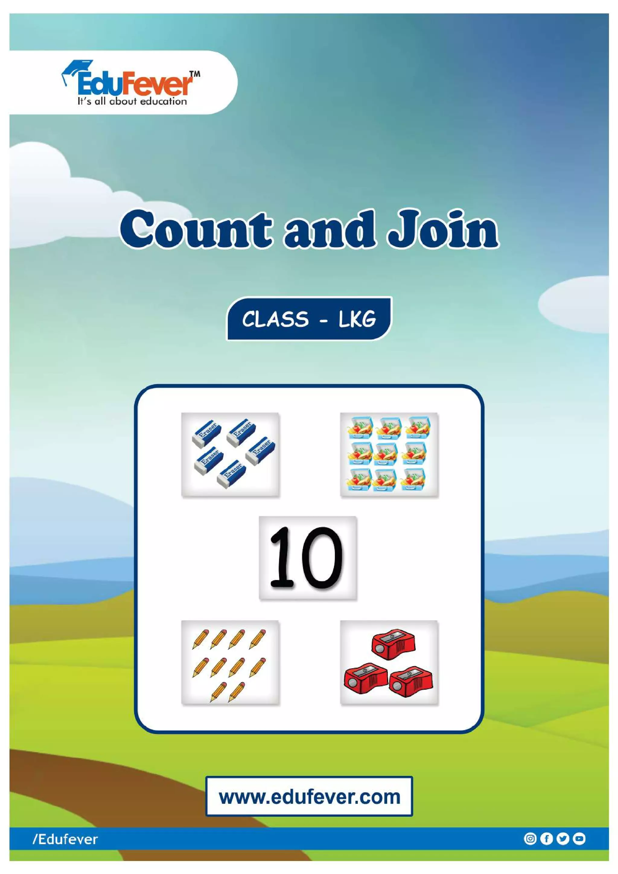 Count and Join - LKG Maths Worksheet | PDF